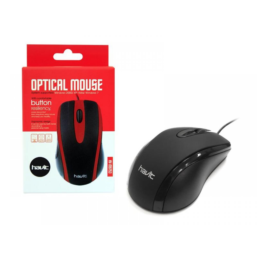 HAVIT MS-753 RED USB OPTICAL MOUSE - PCX - Brand New And Used Computers ...